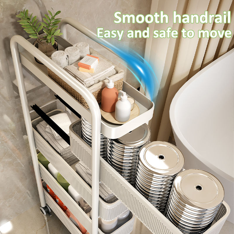 SimpleJoy Movable Rack with Wheels Trolley Rack Sideboard Mobile ...