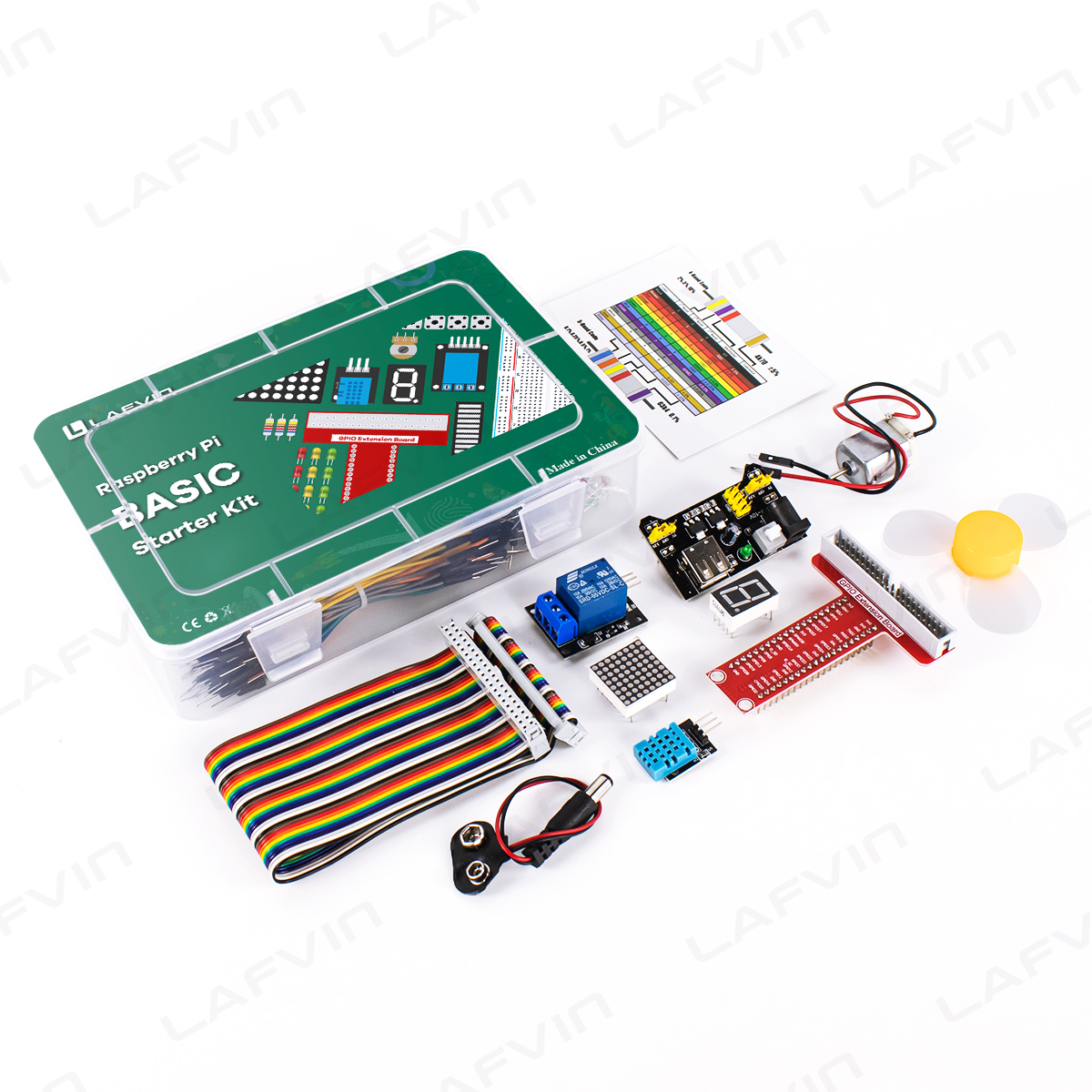LAFVIN Basic Starter Kit Programming Kit for Raspberry Pi 5/4/3, Supported Python/C/Java/Scratch ...
