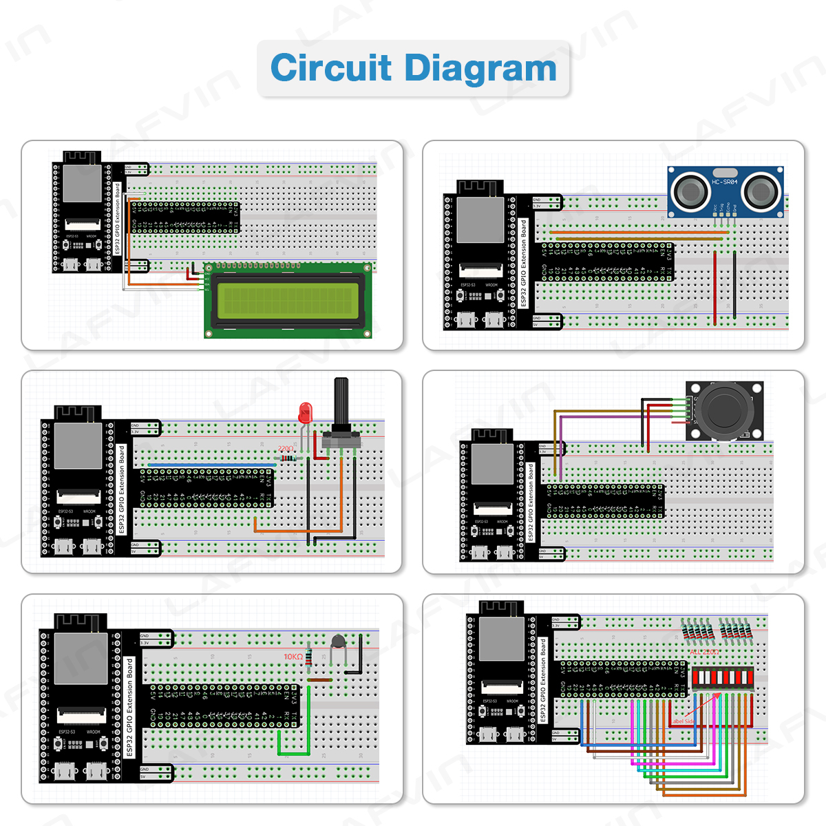 LAFVIN Basic/Ultimate Starter Kit for ESP32-S3-WROOM IOT WIFI ...