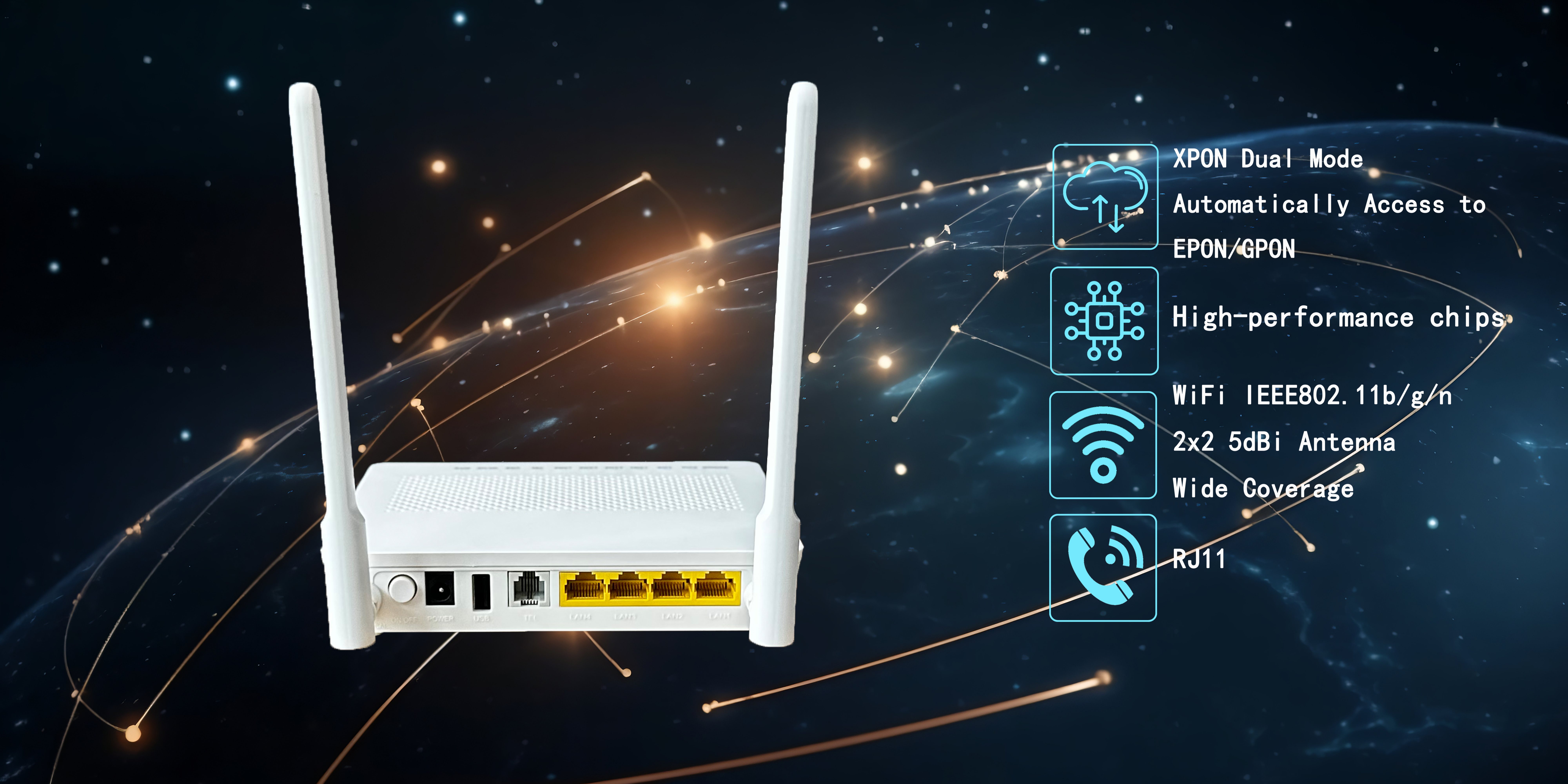 Gigabit HG8145V5 ONU EPON/GPON/XPON FTTH modem router with wifi English ...