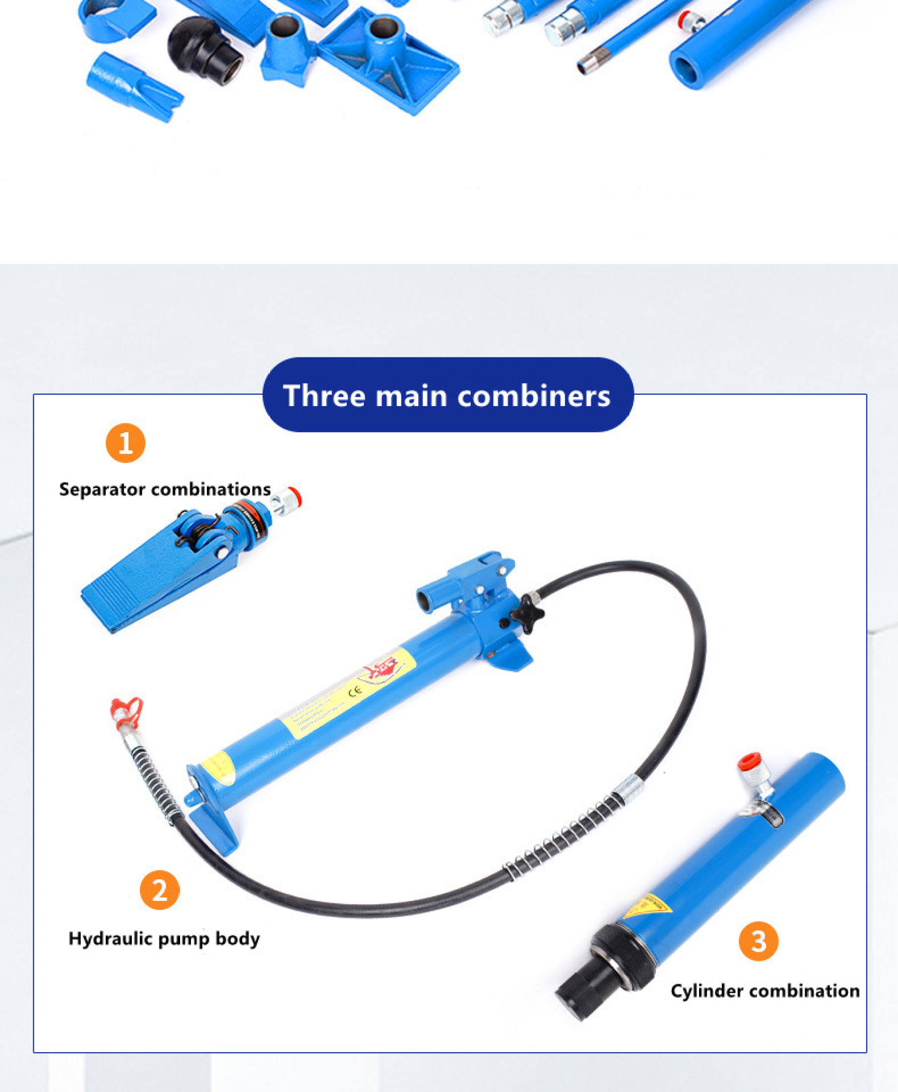 Portable Hydraulic Ram Auto Body Frame Repair Kit ,Separate hydraulic ...