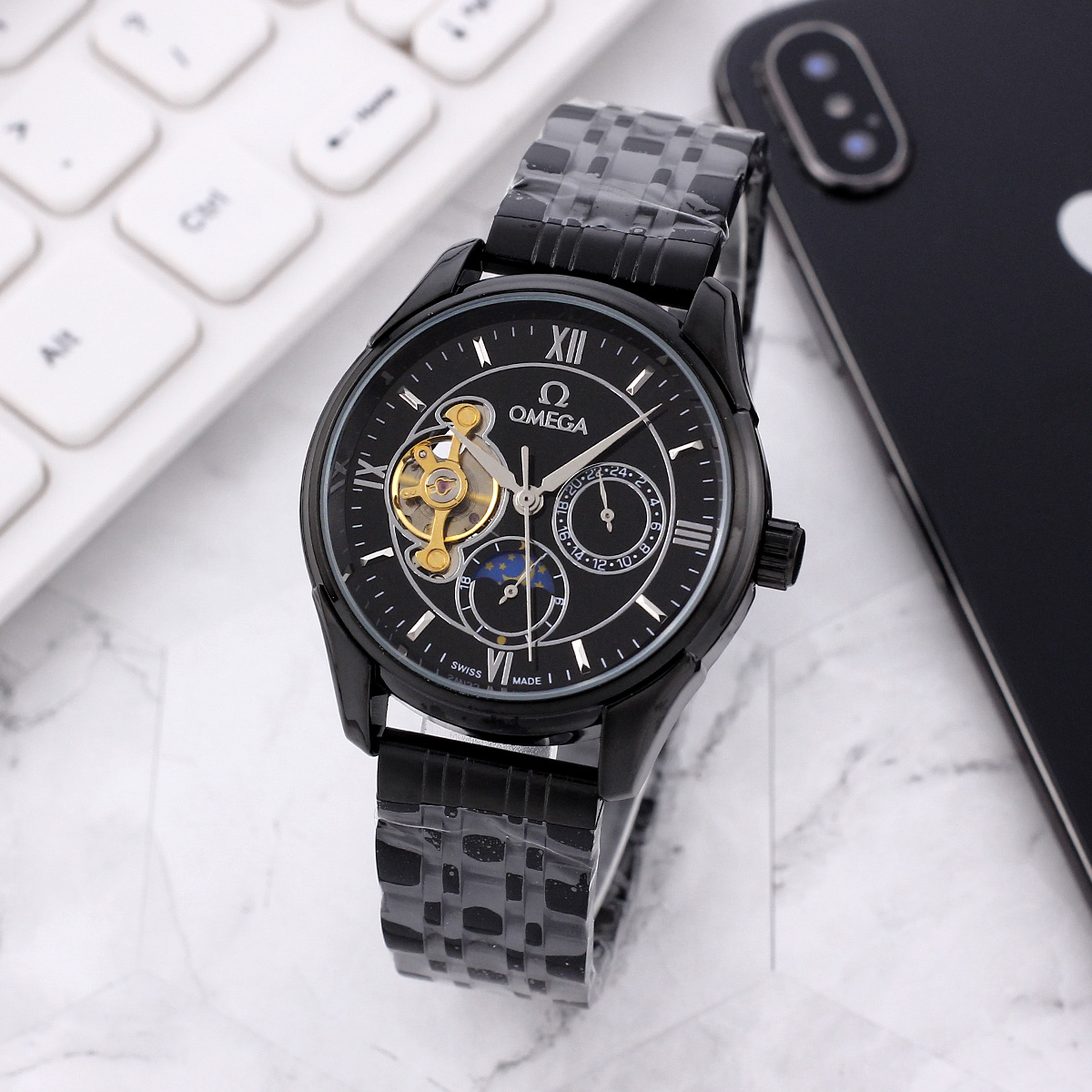 Swiss Top Automatic Movement Men's Stainless Steel Waterproof Watch ...