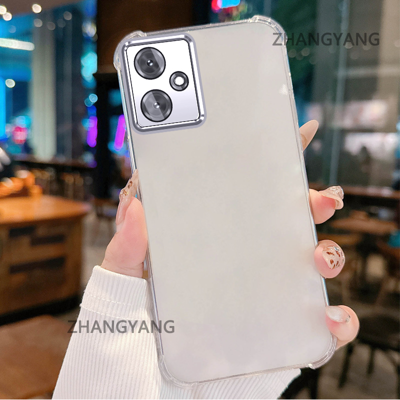 Case For OPPO A3X A3 Transparent anti drop electroplated phone case ...