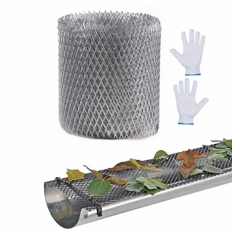 Aluminum Mesh Gutter Guards Anti-rust Gutter Protection Covers 6m/19 ...