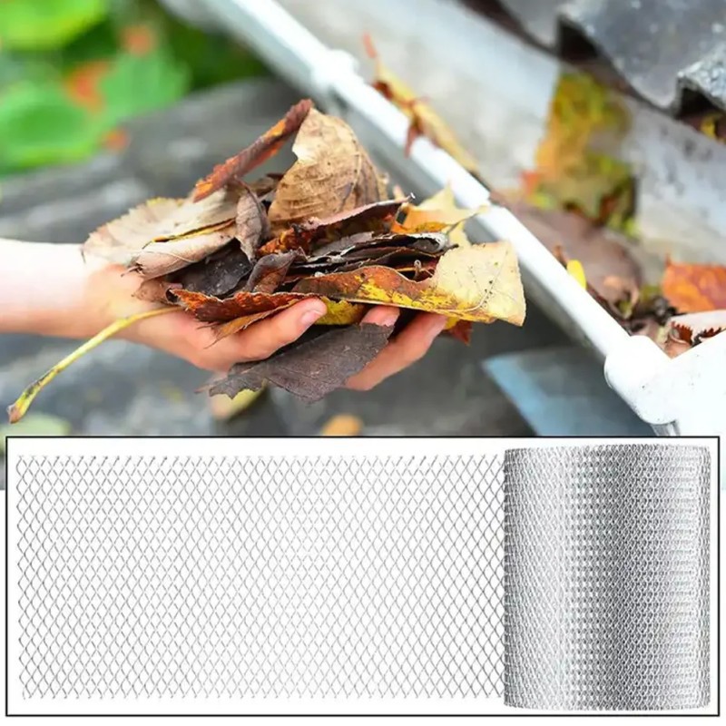 Aluminum Mesh Gutter Guards Anti-rust Gutter Protection Covers 6m/19 ...