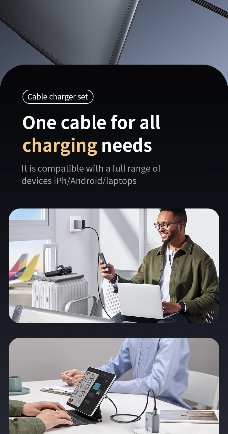 Tranyoo US8C 120W Super Fast Charger Type-C Port High Power Charging ...
