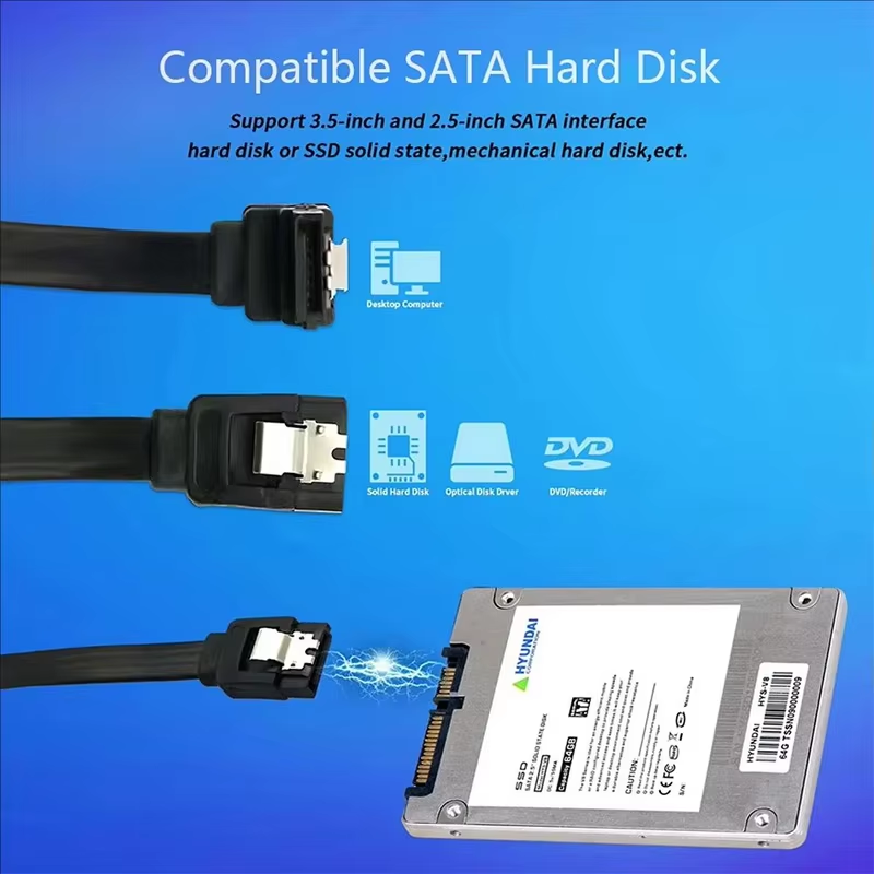 High Speed SSD SATA Cable 40cm Hard Drive Data Cable Solid-State Fast ...