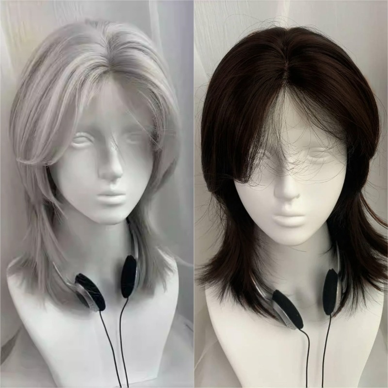 Wolf Wig Handsome Unisex Wig Wolf Cut Wig 40CM Cosplay Wig Daily ...