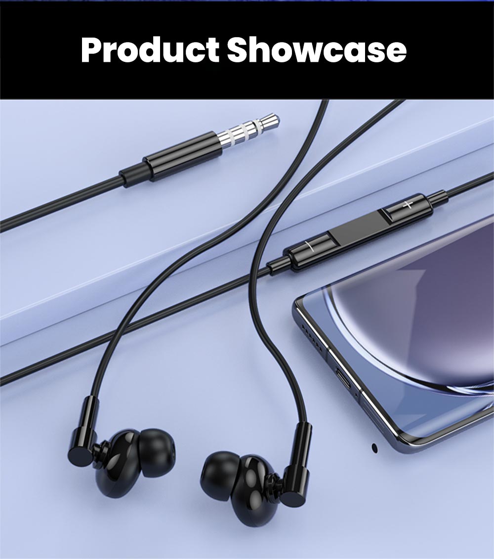 Elough 3.5MM/Type C Connector Subwoofer In-ear Wired Headphones for ...