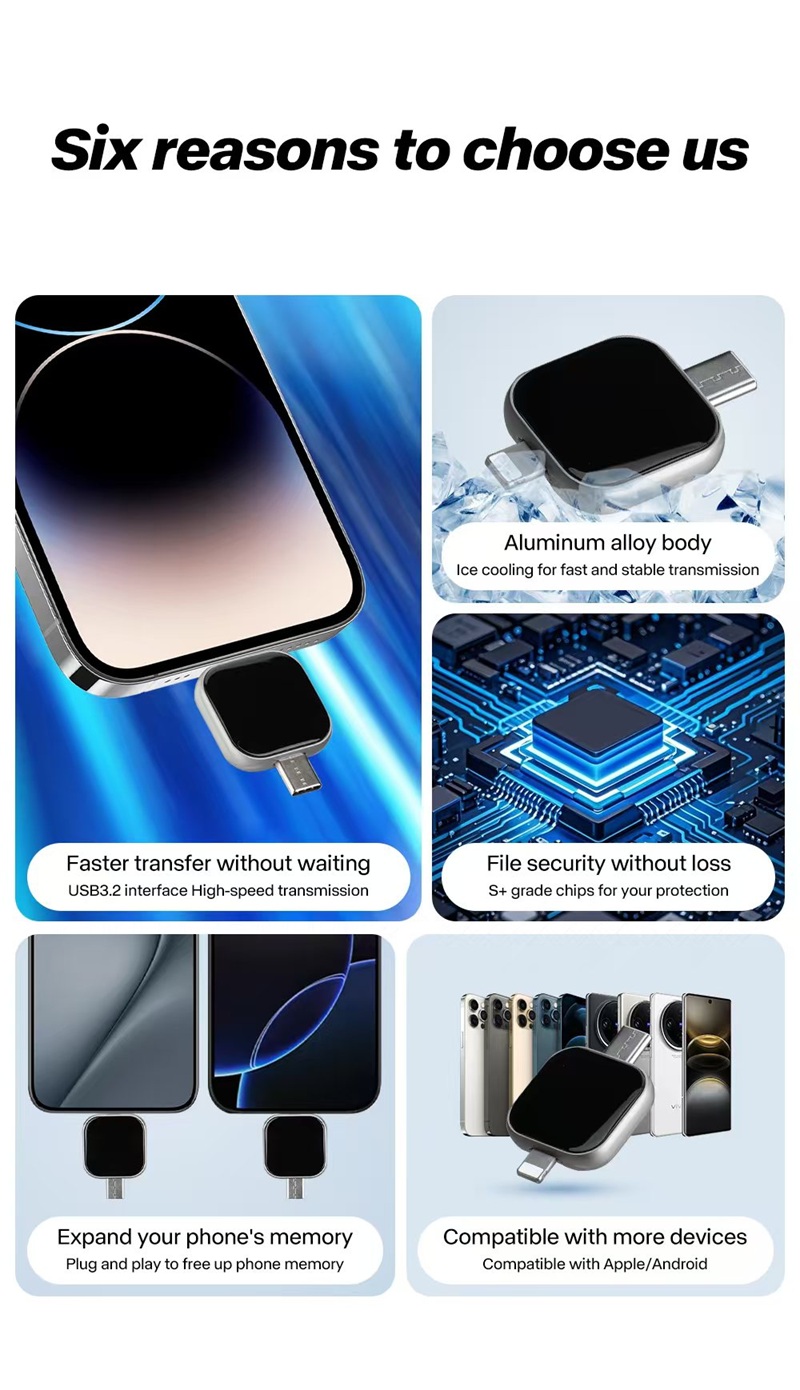 2TB For iPhone 15/16 pro max Flash Drive Pendrive for Type-C Android USB Memory Stick | Shopee ...