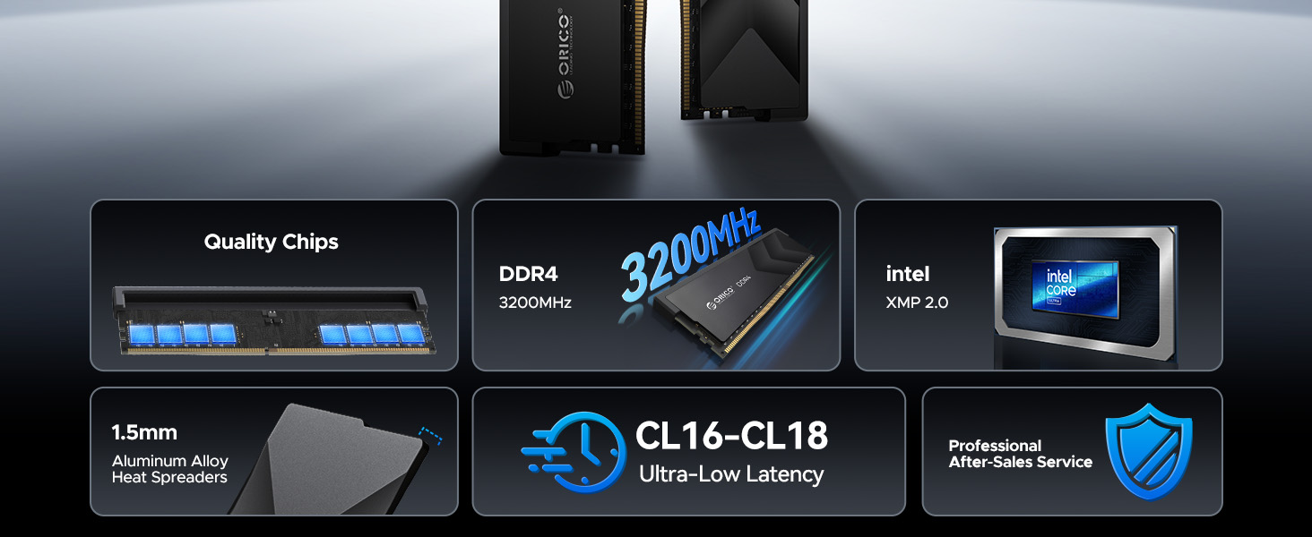 ORICO DDR4 Desktop Computer RAM 8GB 16GB 3200Mhz Memory PC DIMM RAM ...