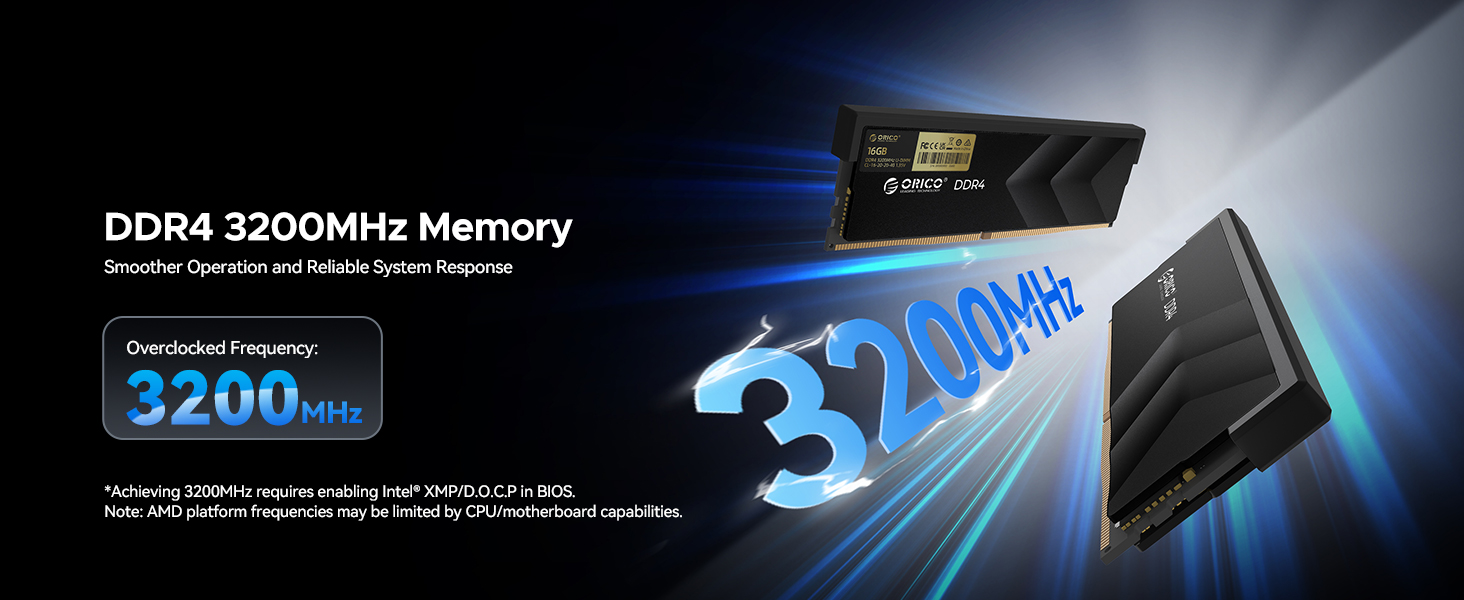 ORICO DDR4 Desktop Computer RAM 8GB 16GB 3200Mhz Memory PC DIMM RAM ...