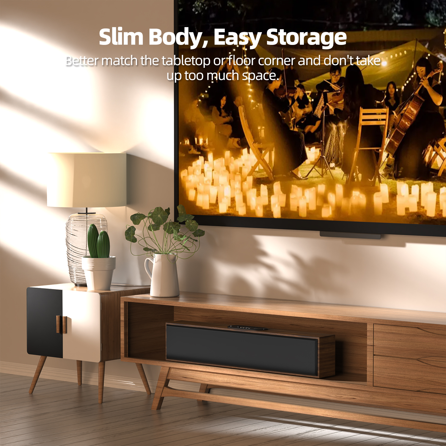 GOOJODOQ Sound Bar Bluetooth Speaker Desktop Big Size Wireless PC ...