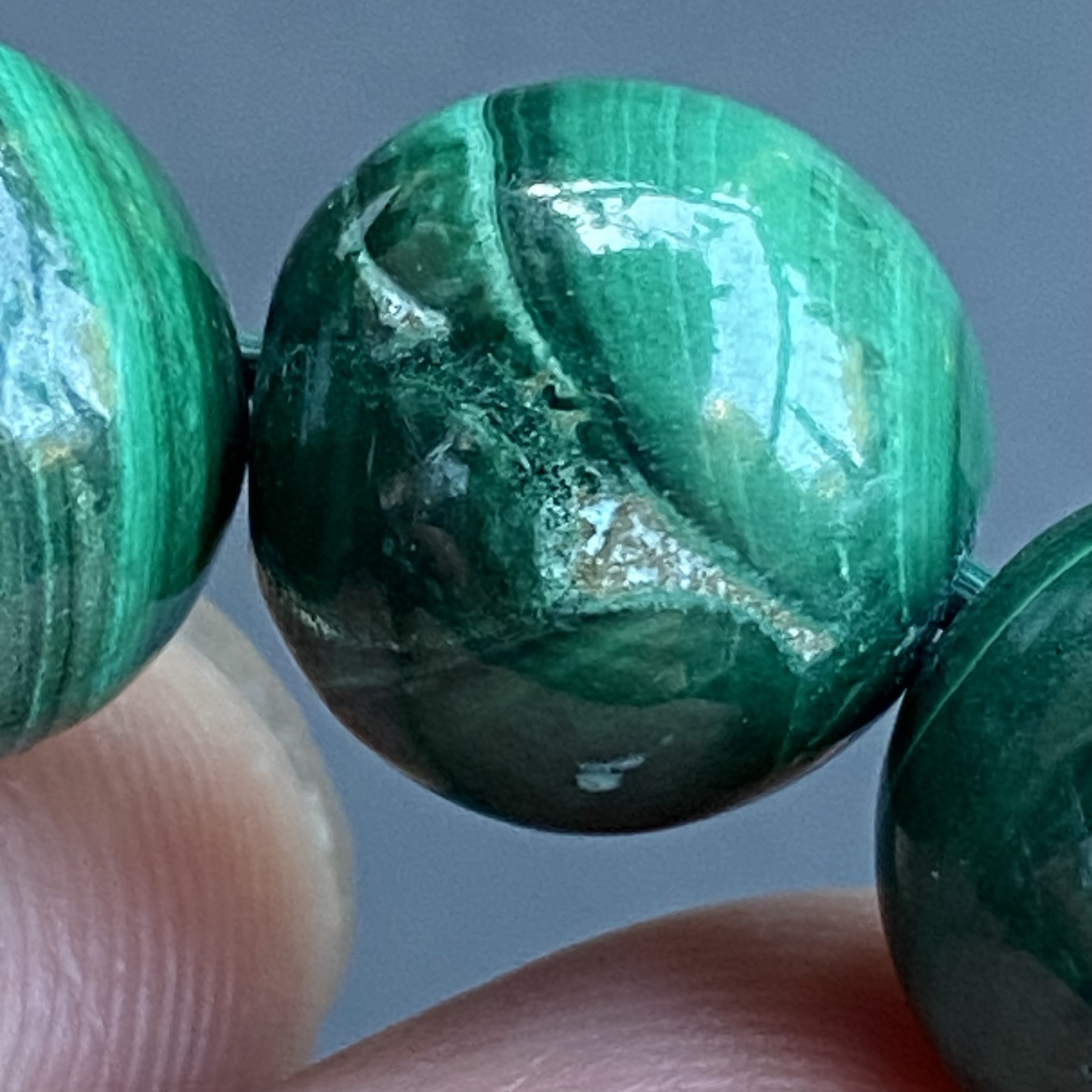 HANLE natural Middle quality malachite bracelet with certificate and ...
