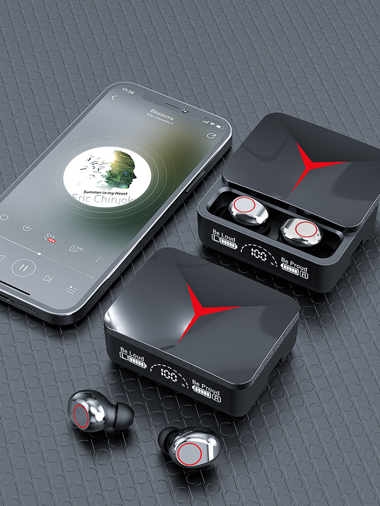 Waterproof TWS M90 Gaming Earbuds with Sliding Cover Sport Music Noise ...