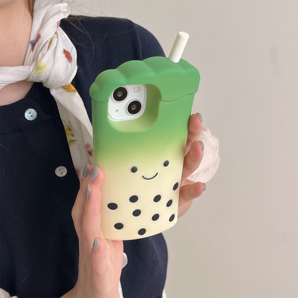 Silicone anti-drop soft shell Three-dimensional bubble tea Iphone Case ...