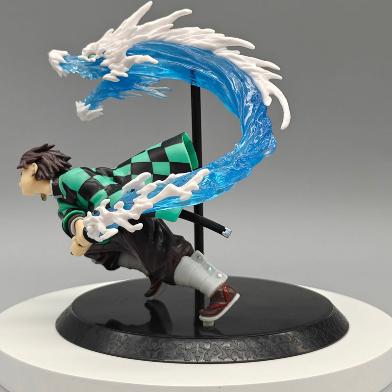 18cm Demon Slayer: Kimetsu No Yaiba Figure Tanjiro Fights Zenitsu Flame ...