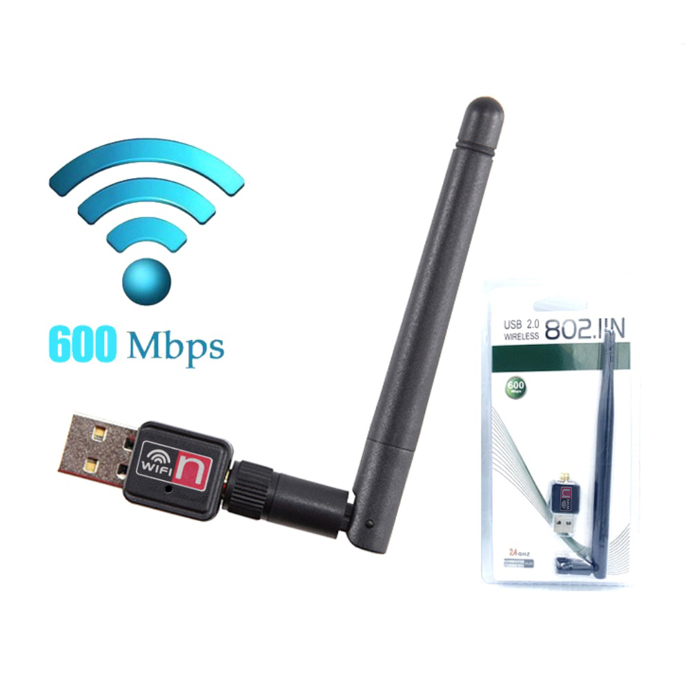 NEW 600Mbps High Speed 2.4GHz Wireless USB WiFi Receiver Adapter with ...