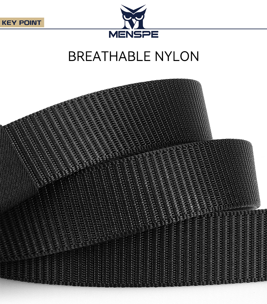 MENSPE Men Outdoor Free Adjustable Nylon Belt Nylon High Strength ...