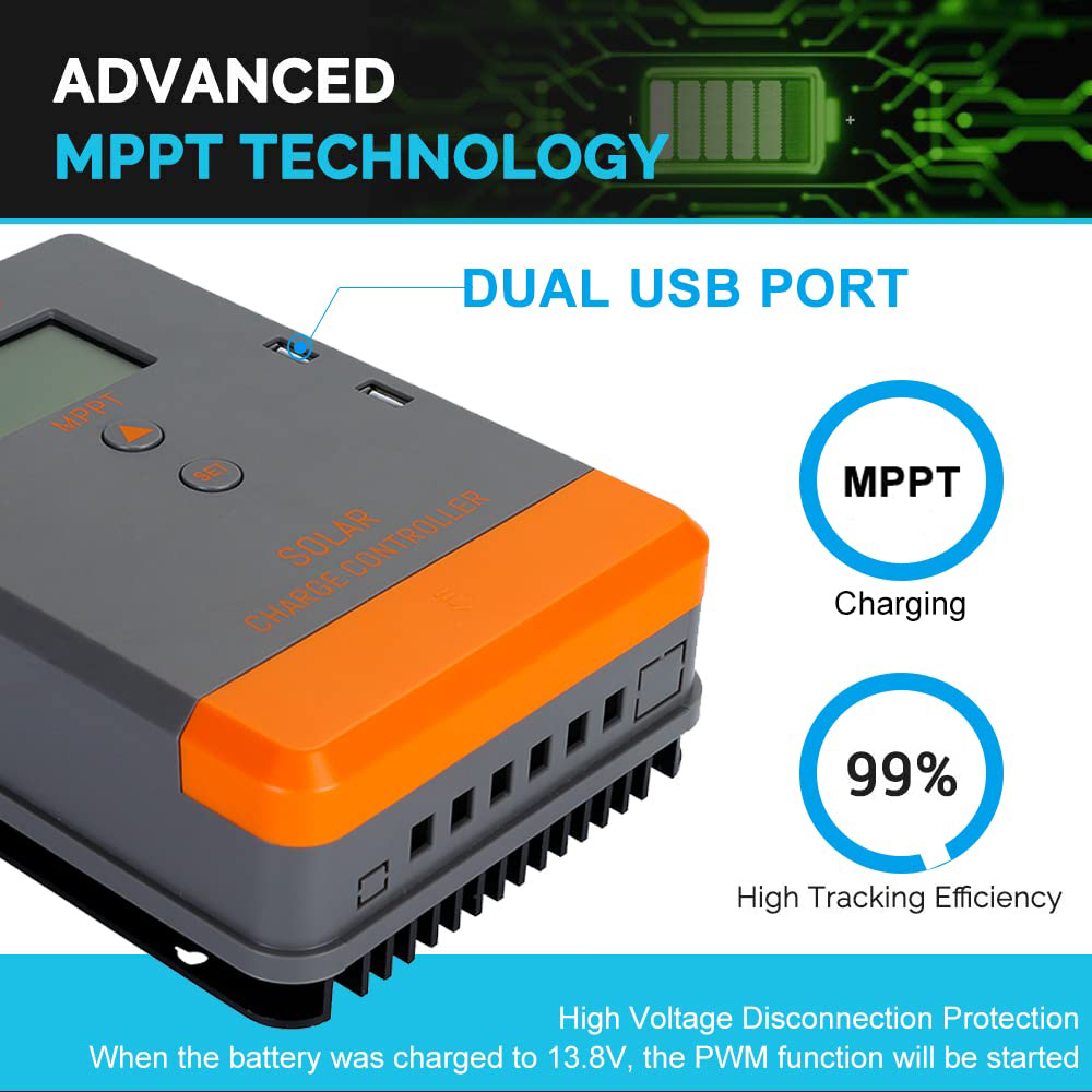 【In stock】PowMr MPPT 40A Solar Charger Controller 12V/24V Auto Solar ...