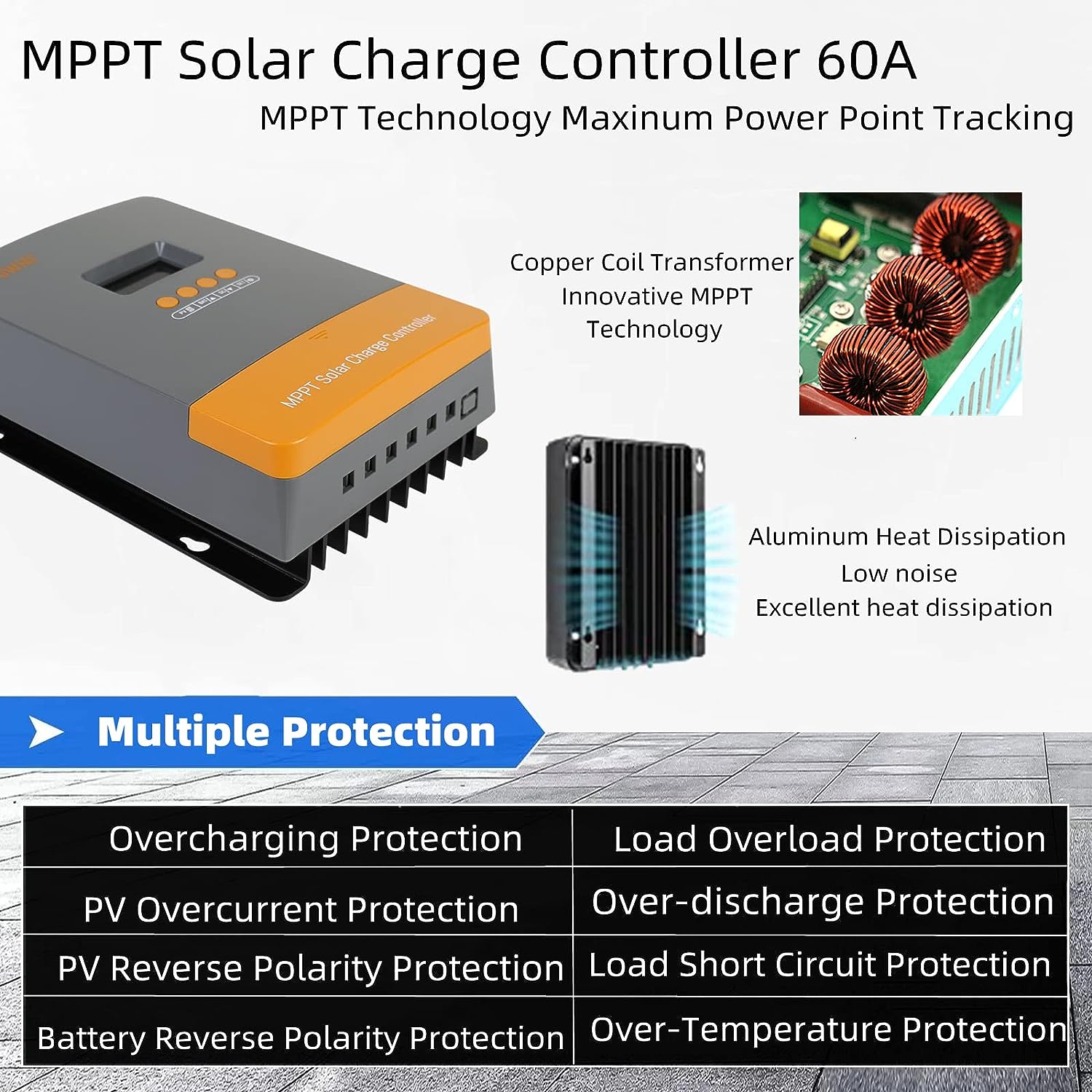 【Official Store】PowMr MPPT 60A Solar Charge Controller 12V/24V/36V/48V ...
