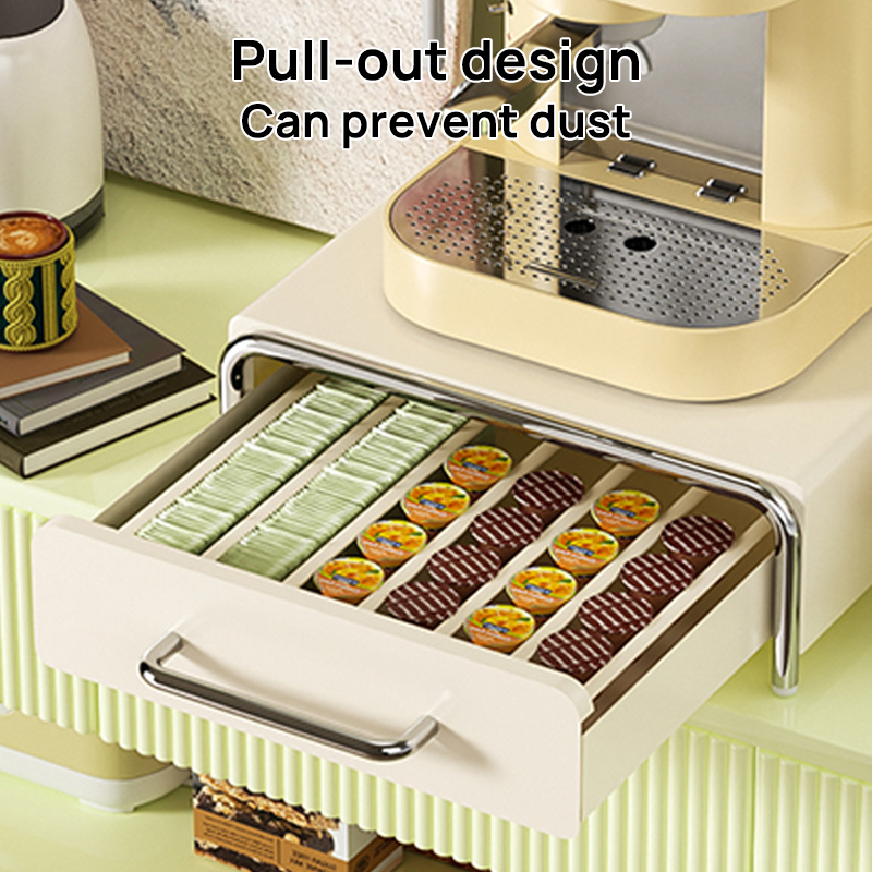 SimpleJoy Steel Coffee Capsule Organizer with Drawer Coffee Capsule ...