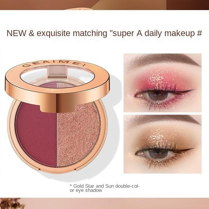 ‌Dual Color Eyeshadow - Blendable, Highly Pigmented, Matte & Shimmer ...