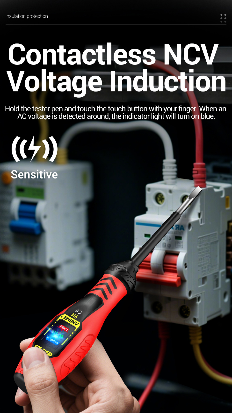 ANENG B18 Screwdriver and Voltage Tester Pen - NCV AC 450V Induction ...
