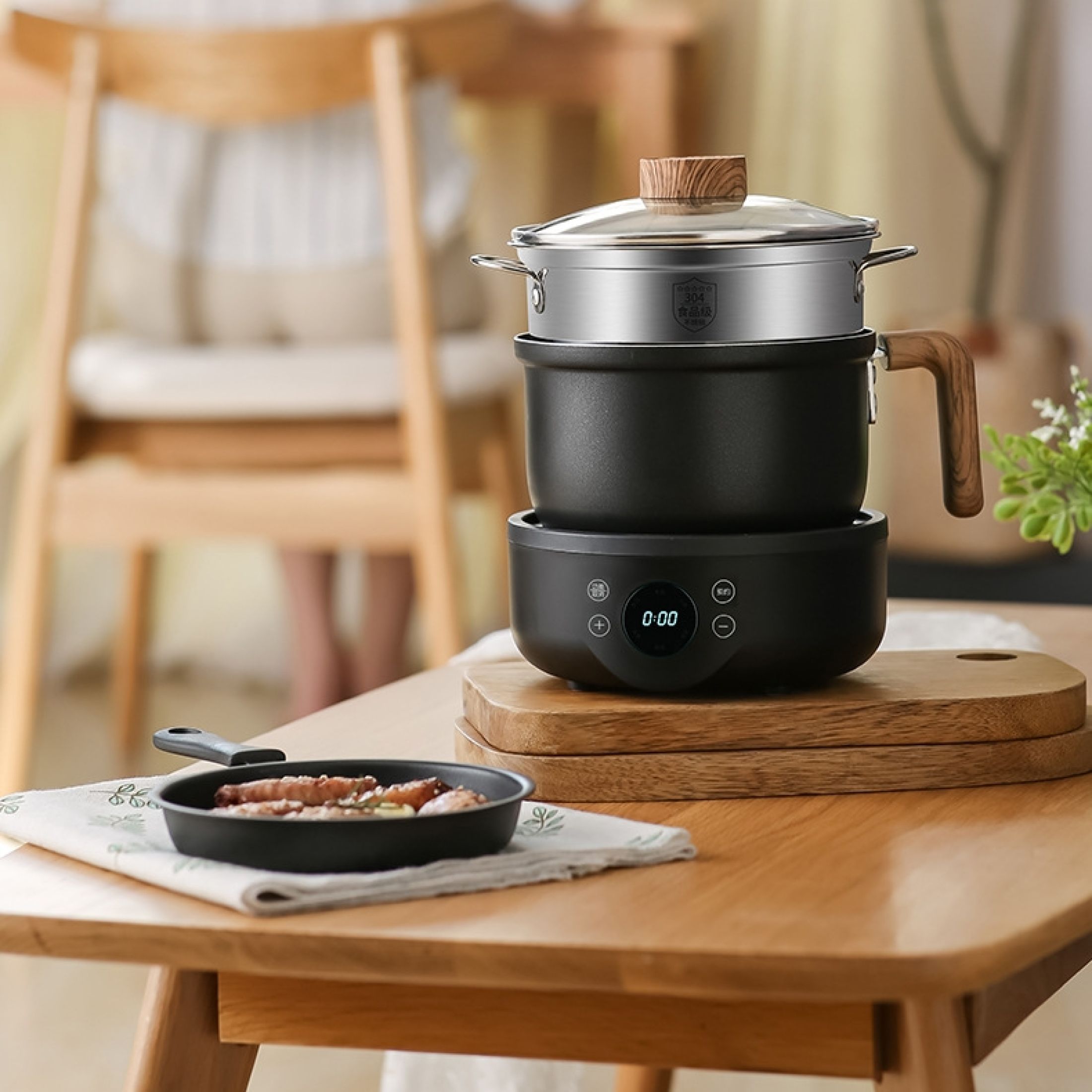 StarZone 220V Split Electric Cooker Non-stick Pan Dormitory Multi ...