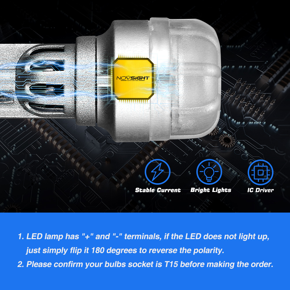Novsight T15 Car Tail Light Signal Light Turn Indicator Plug and Play ...