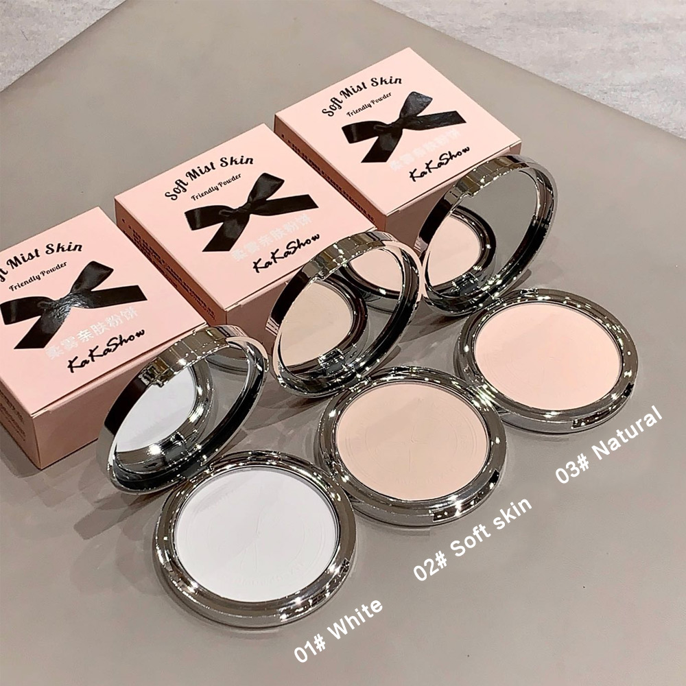 Kakashow Soft Mist Skin-Fitting Powder Covering&Oil Controlling Pressed ...