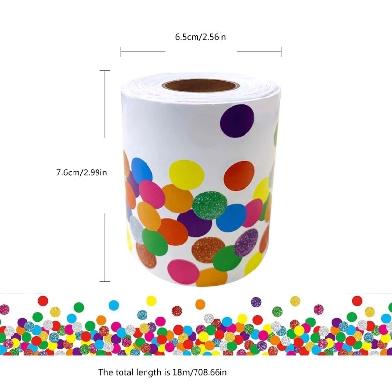 12 colors 18M Self Adhesive Border Classroom Decors Border Trim Sticker ...