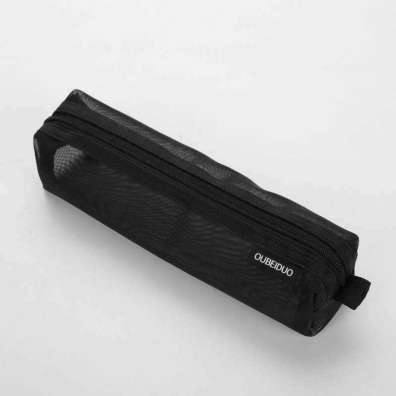 Mesh Pen Bag Organizer - Clear Zipper Pouch for Stationery, Makeup ...