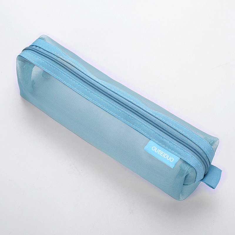 Mesh Pen Bag Organizer - Clear Zipper Pouch for Stationery, Makeup ...