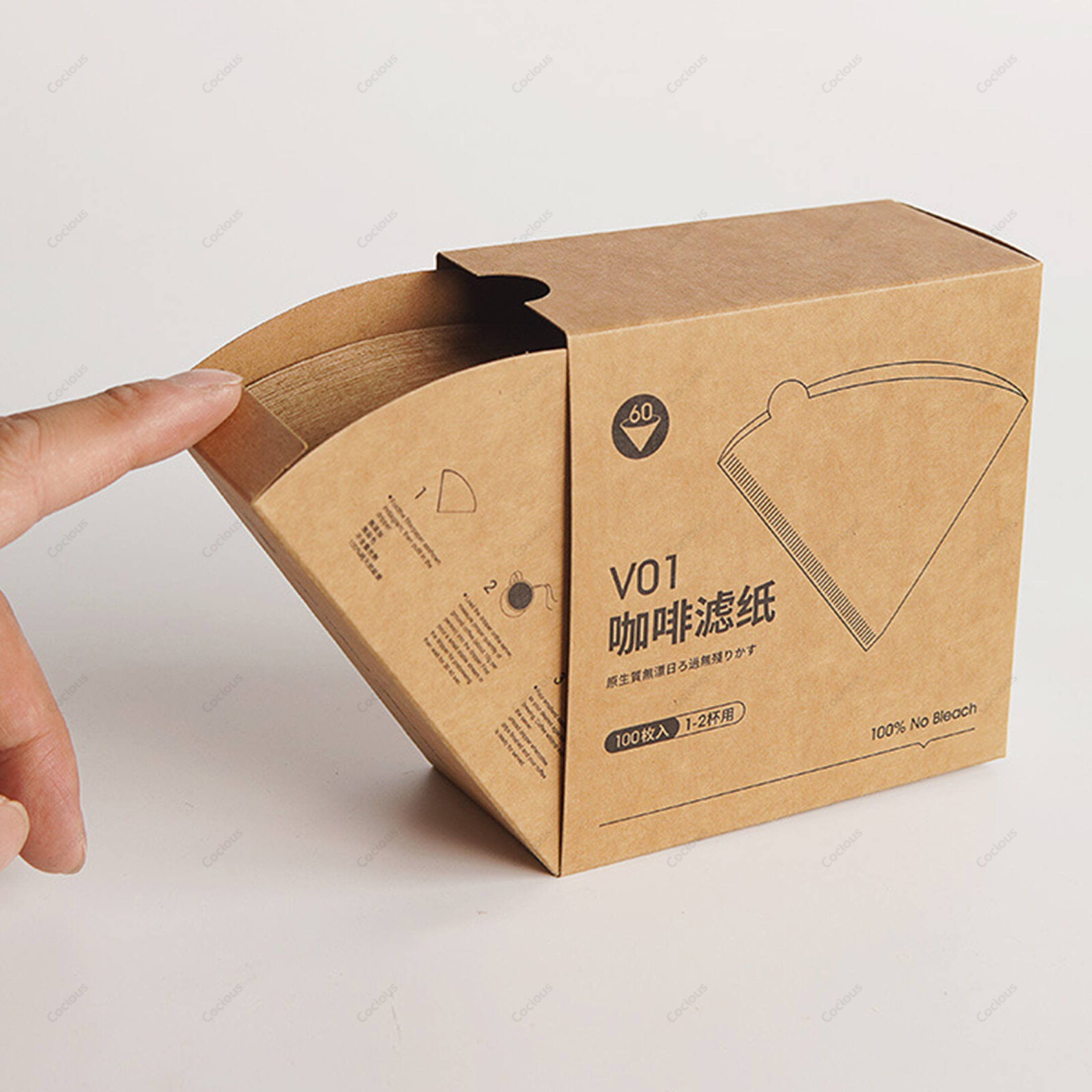 COCIOUS Coffee Filter Paper Wood Pulp Moka Pot Strainer Sheet Handmade ...