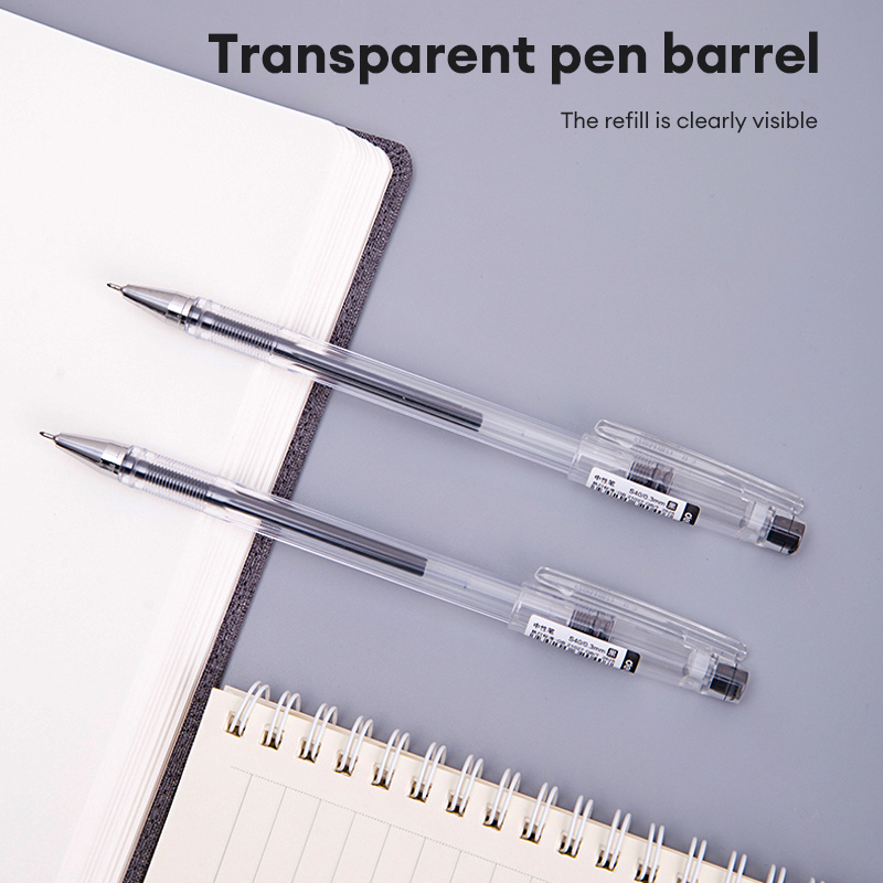 Deli 12PCS Gel Pen 0.3mm Black Ink Mini Tip Refill Ballpen School ...