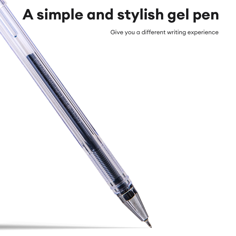 Deli 12PCS Gel Pen 0.3mm Black Ink Mini Tip Refill Ballpen School ...