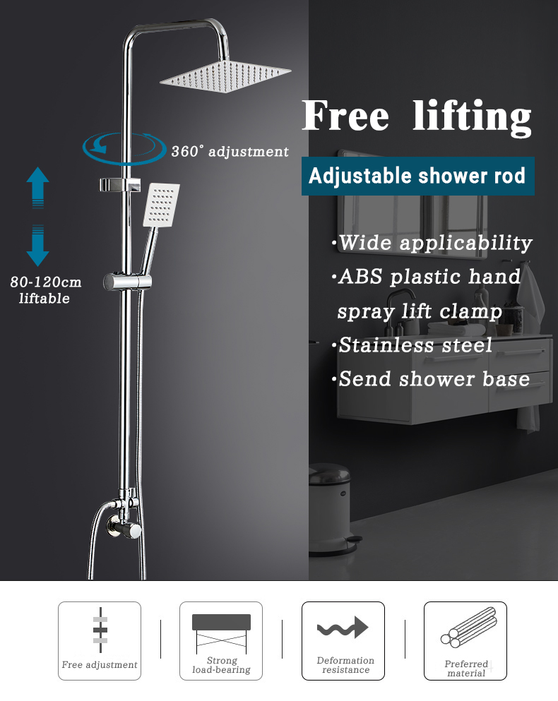 Rain shower set stainless steel single point high-quality bathroom ...