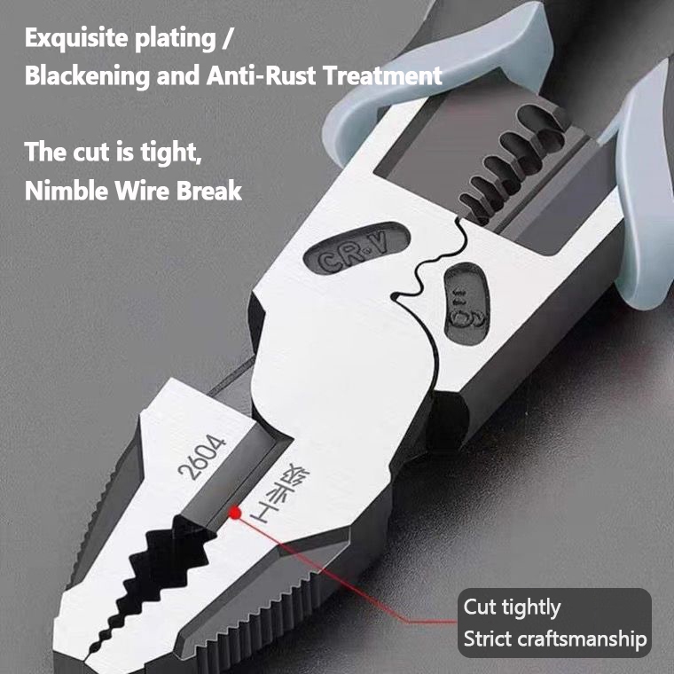 Electrician Pliers 9 in1 Industrial Grade Multi-function Wire Stripper Cable Cutting Tools ...