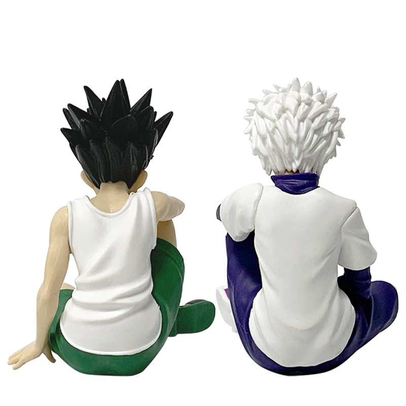 10.5cm Anime Hunter x Hunter Figure Sitting Position Killua Zoldyck Gon ...