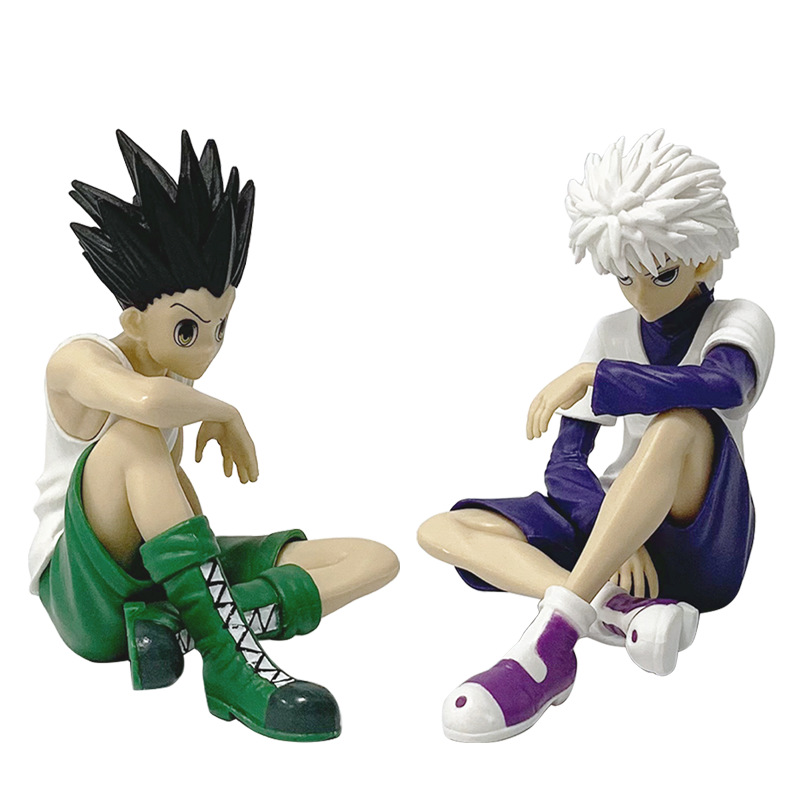 10.5cm Anime Hunter x Hunter Figure Sitting Position Killua Zoldyck Gon ...