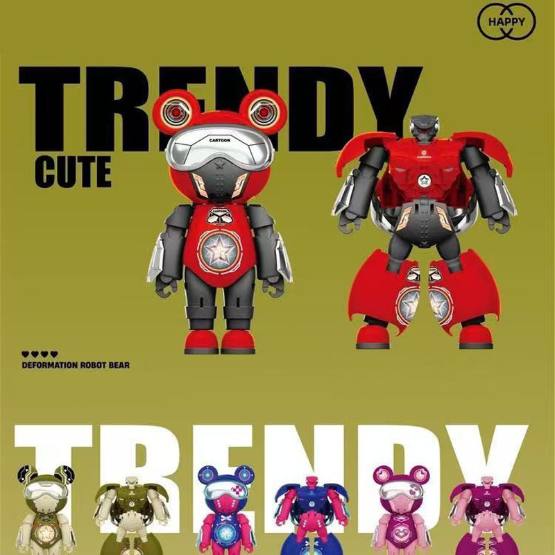 Bearbrick Alloy Model doll Transformable Robot - Trendy Kids Toy Action ...