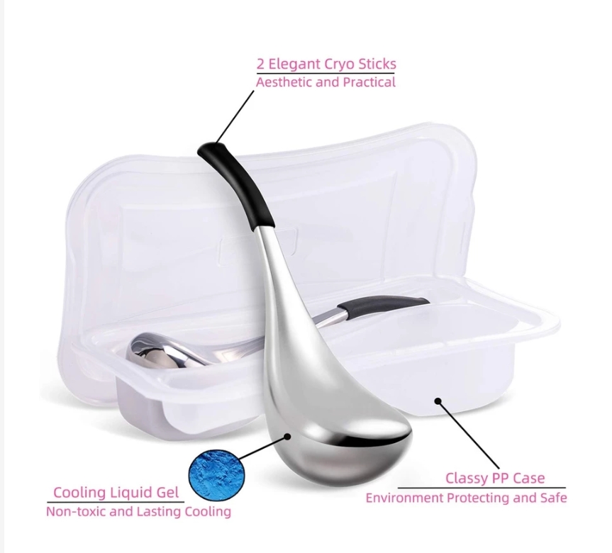 【COD】2PCS Cryo Sticks Ice Globes Luxury Freeze Steel Ergonomics Face ...