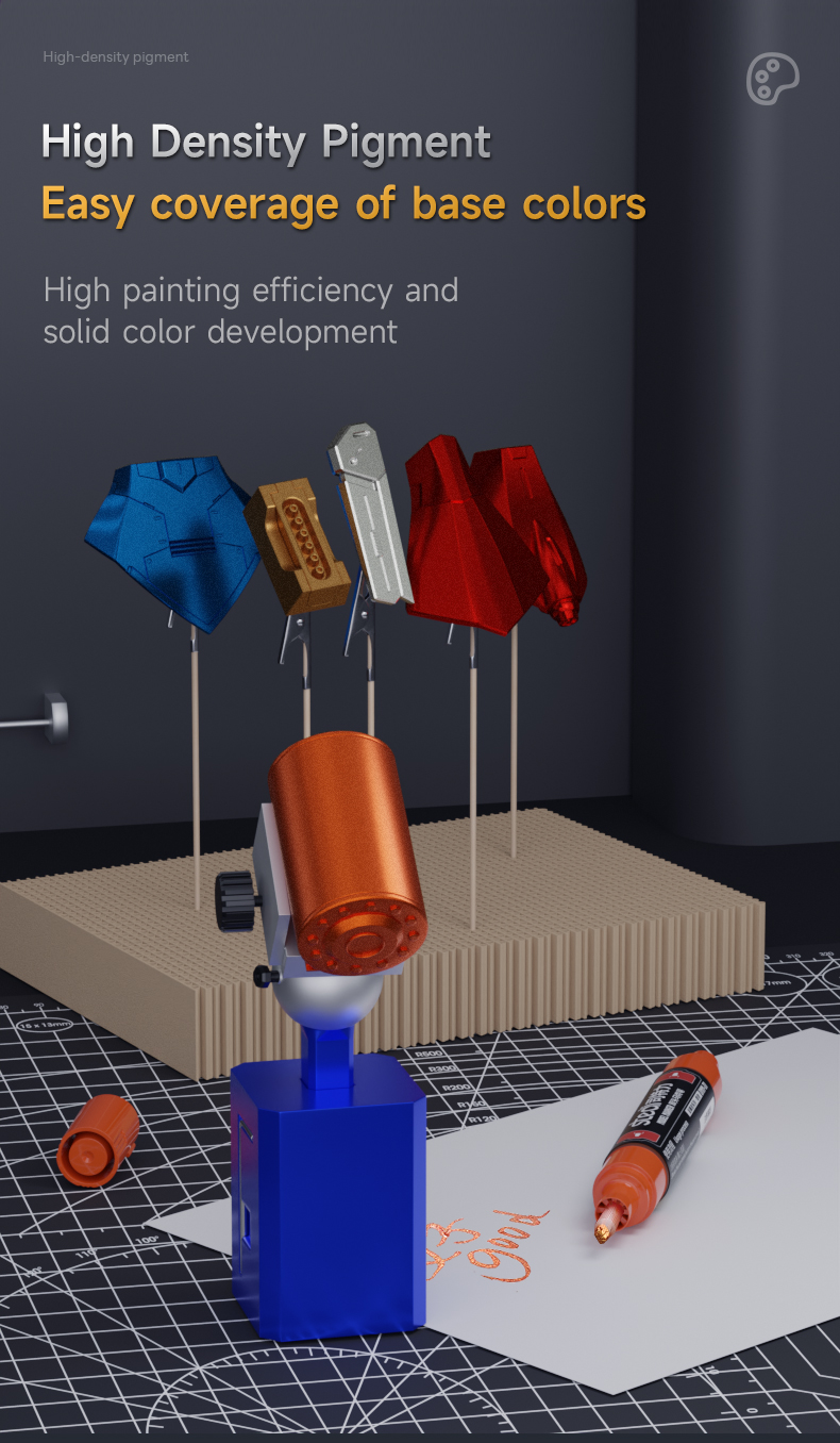 Stedi Double-Headed Metallic Marker Model Coloring Tool Self-Leveling ...