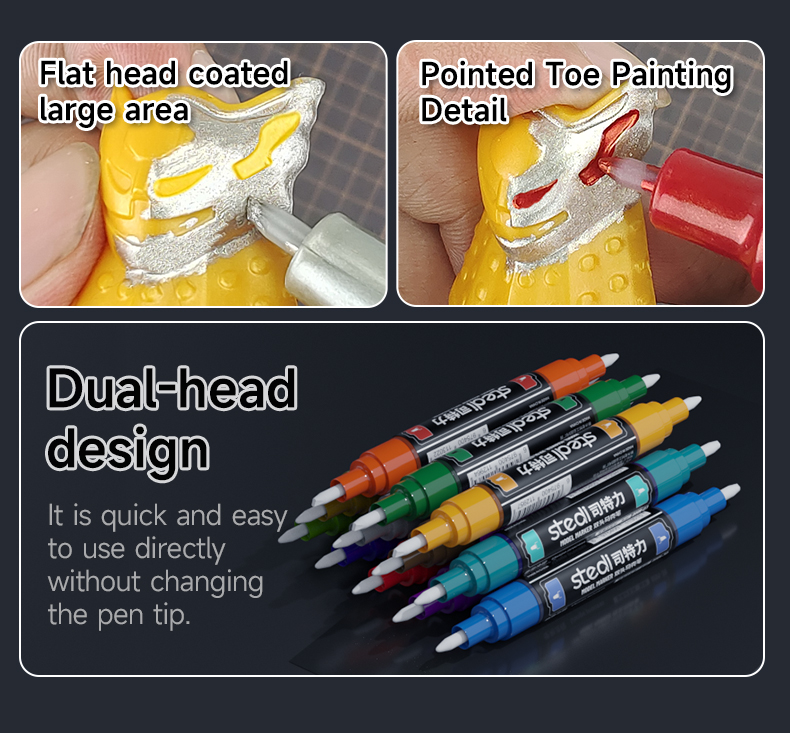 Stedi Double-Headed Metallic Marker Model Coloring Tool Self-Leveling ...