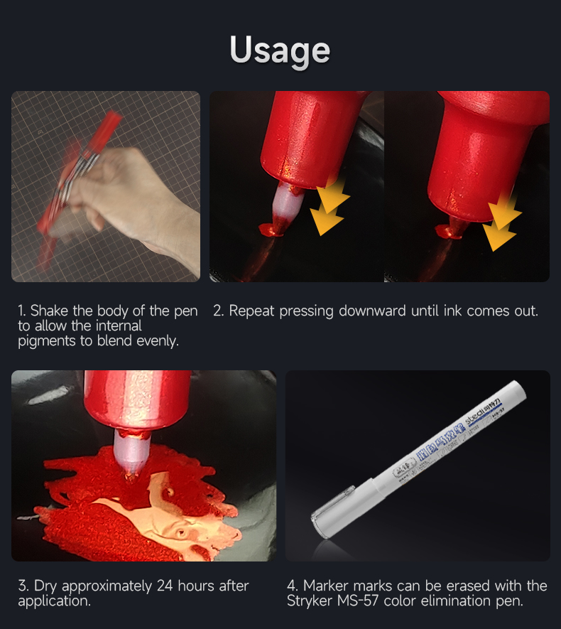 Stedi Double-Headed Metallic Marker Model Coloring Tool Self-Leveling ...