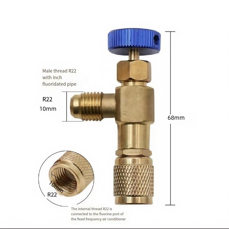 Safety Valve Adapter R410 R22 Brass Refrigerant Control Valve Air ...