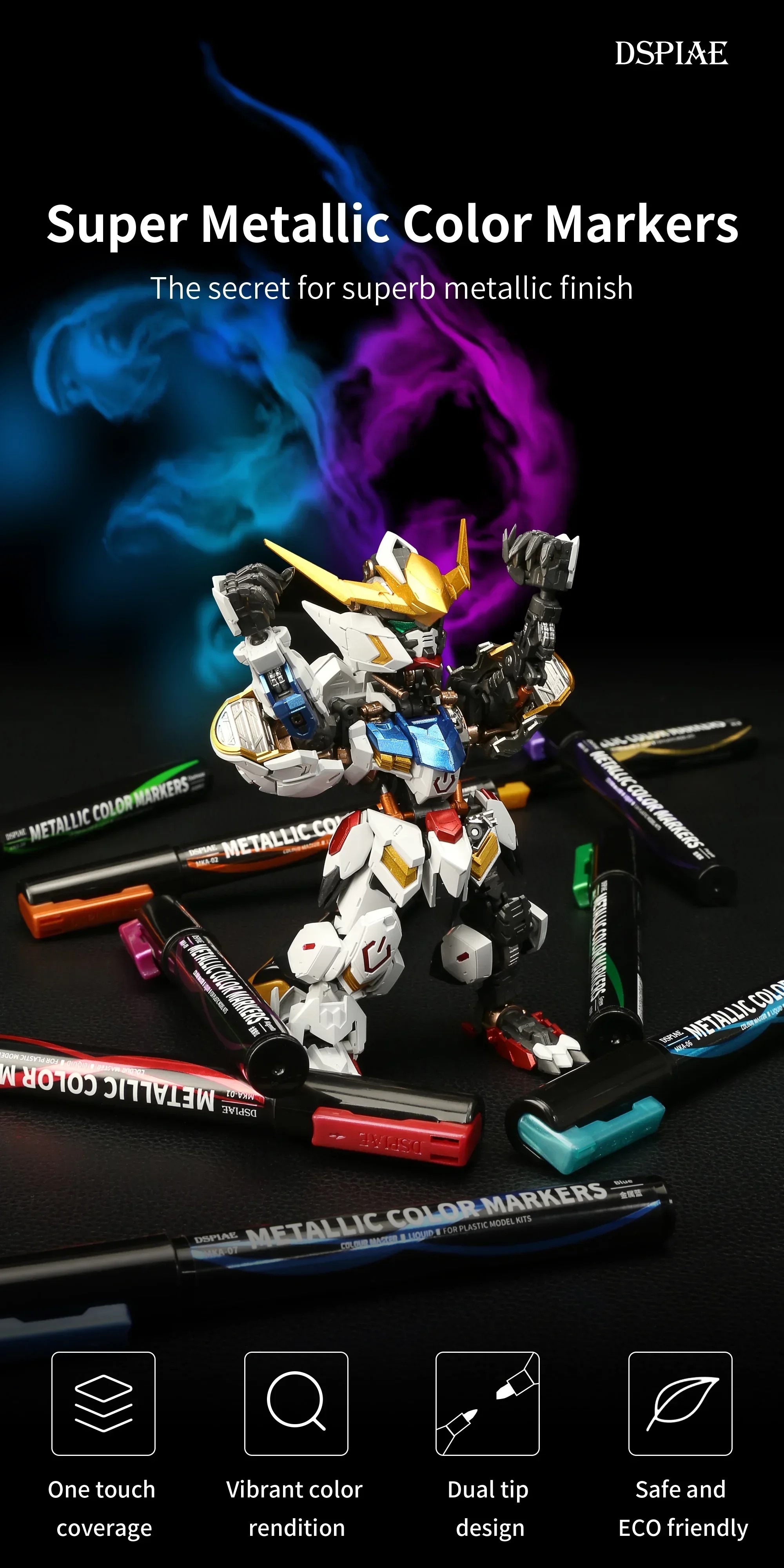 DSPIAE MKA Super Metallic Color Markers MKA01-MKA12 | Shopee Philippines