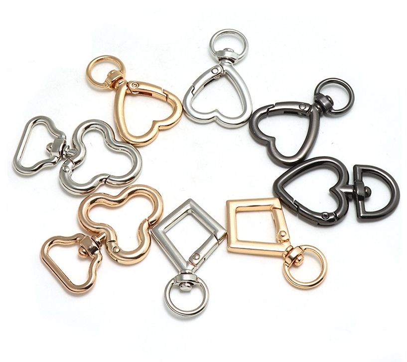 Zinc Alloy Spring Ring Puff Series of Hearts Spades Clubs Square Spring ...