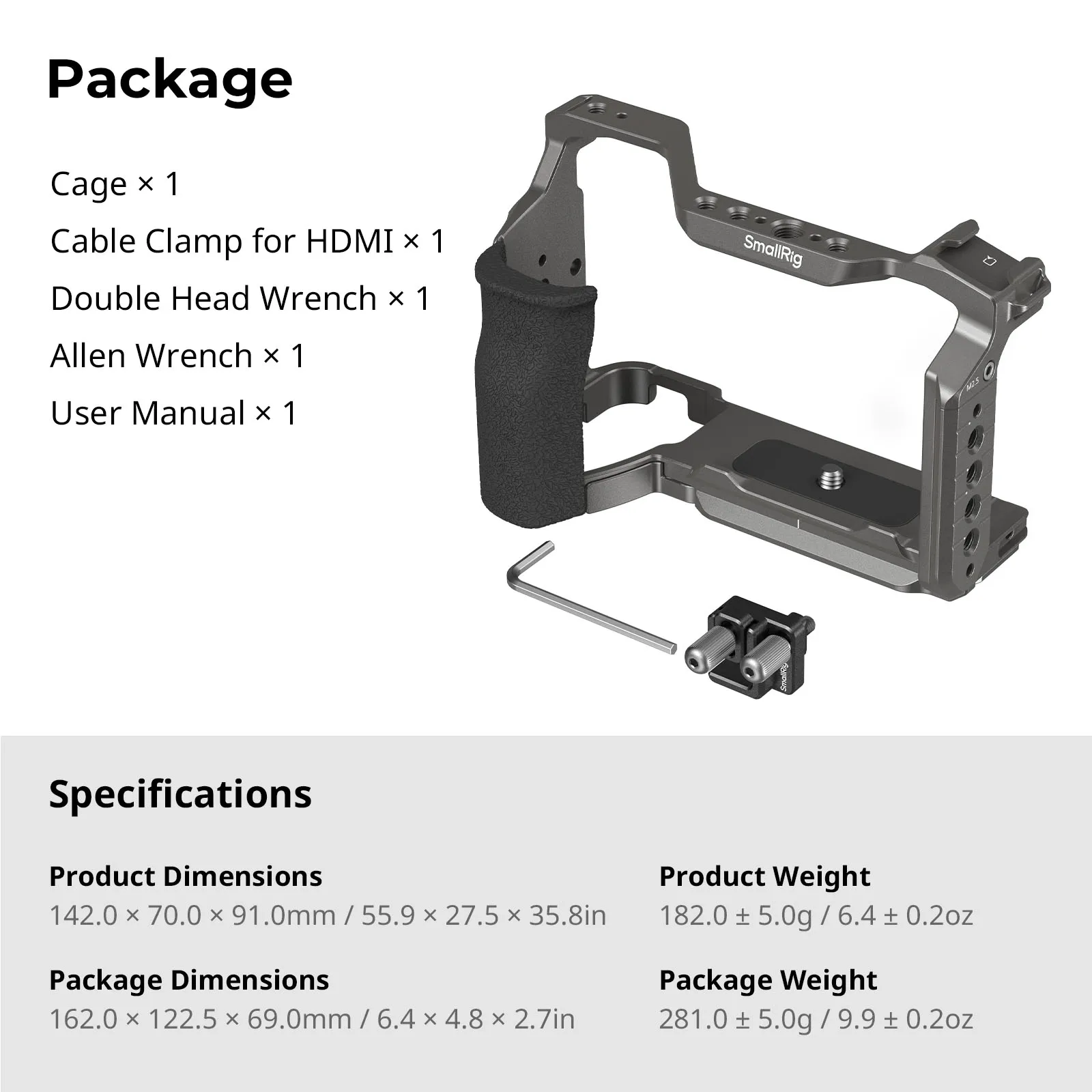SmallRig A6700 Cage HawkLock Quick Release Cage Kit for Sony Alpha 6700 ...